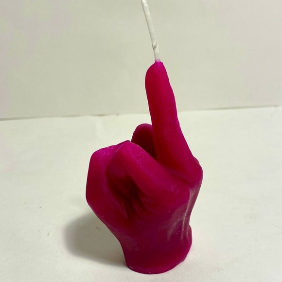 Rainbow Duck Designs | Accents | Cranberry Middle Finger Candle | Poshmark